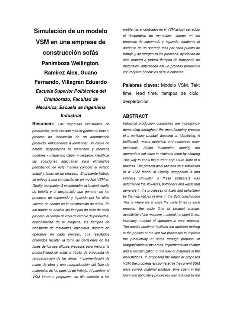 VSM Paper Logistica - Final | PDF | Lean Manufacturing | Procesos de ...