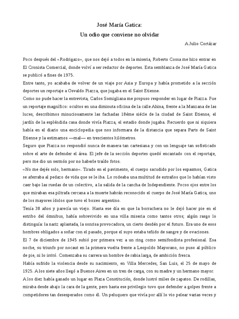 José María Gatica | PDF | Peso medio | Deportes