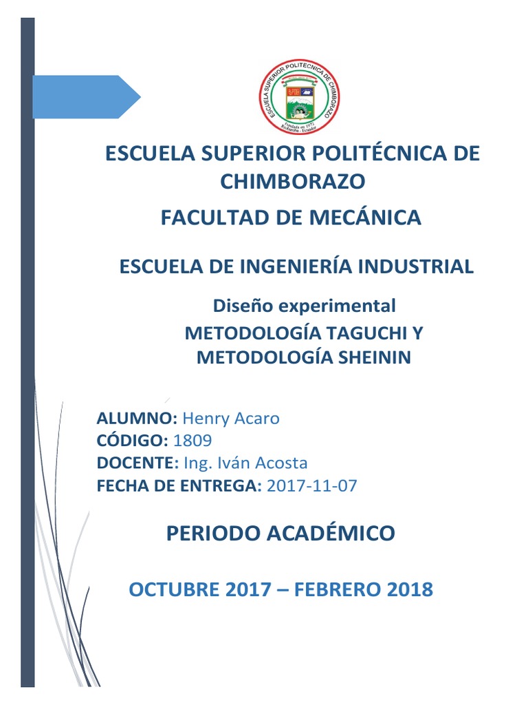 Taguchi Vs Shainin | PDF | Ingeniería | Science