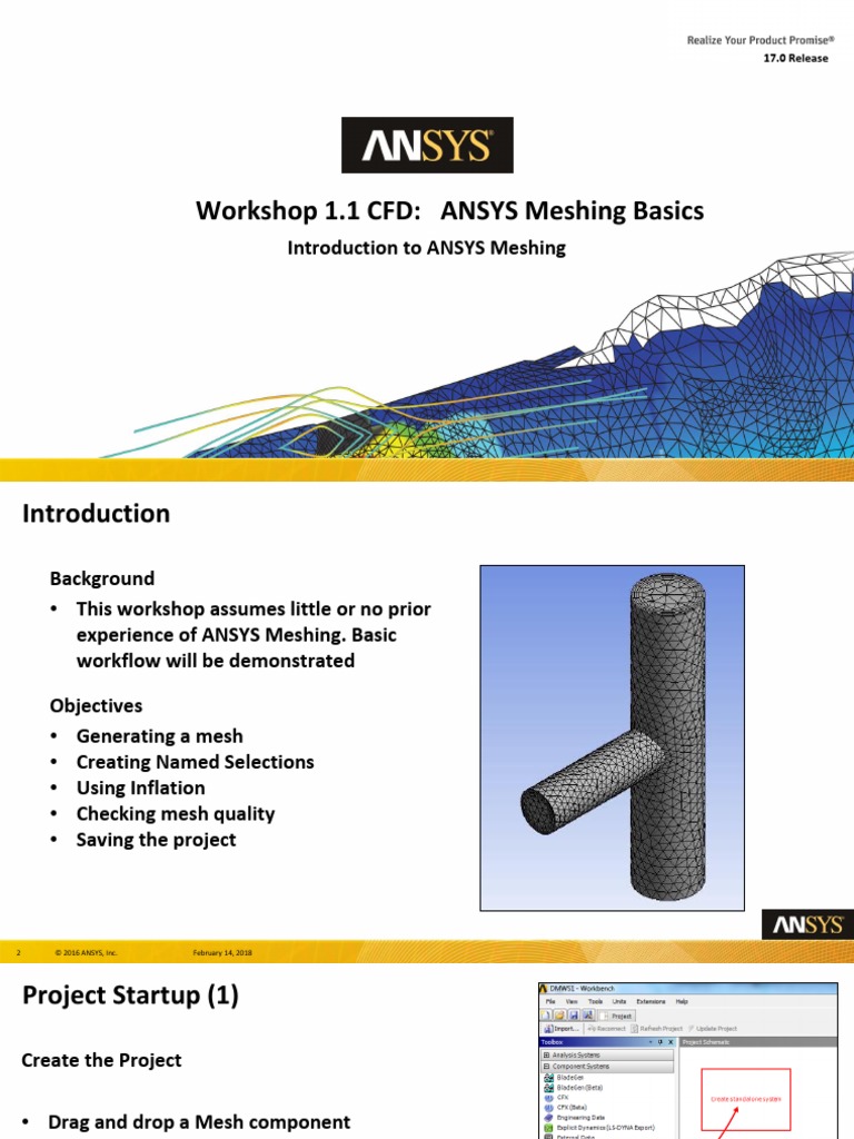 Mesh-Intro 17.0 WS1.1 CFD ANSYS WB Meshing Basics | PDF | Computational Fluid Dynamics | Areas ...