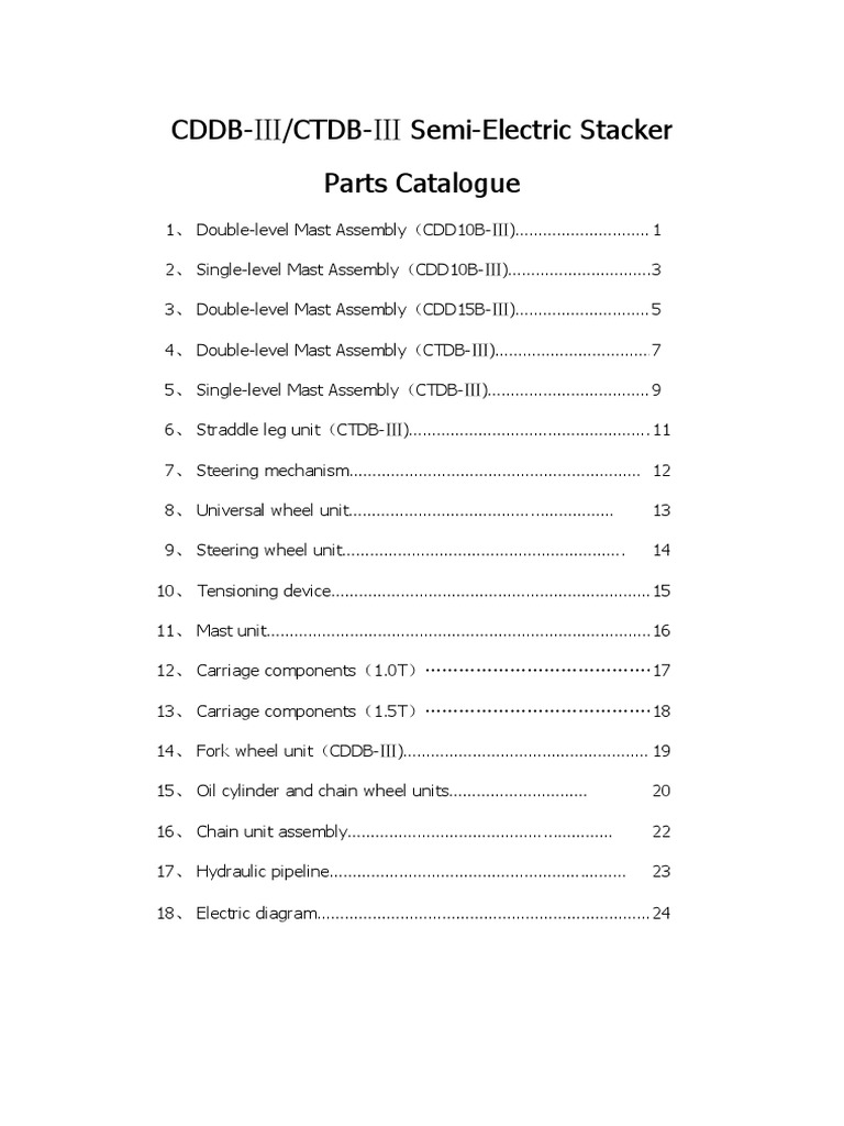 CDDB Ⅲ,CTDB Ⅲ.spare Parts List.新版 | PDF
