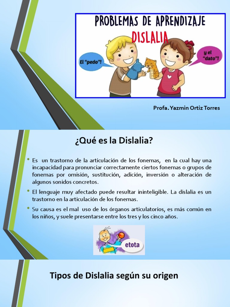 Dislalia | PDF | Enfermedades y trastornos | Especialidades Medicas