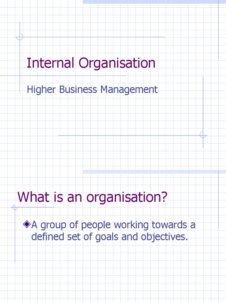 Internal Organisation: Higher Business Management | PDF ...
