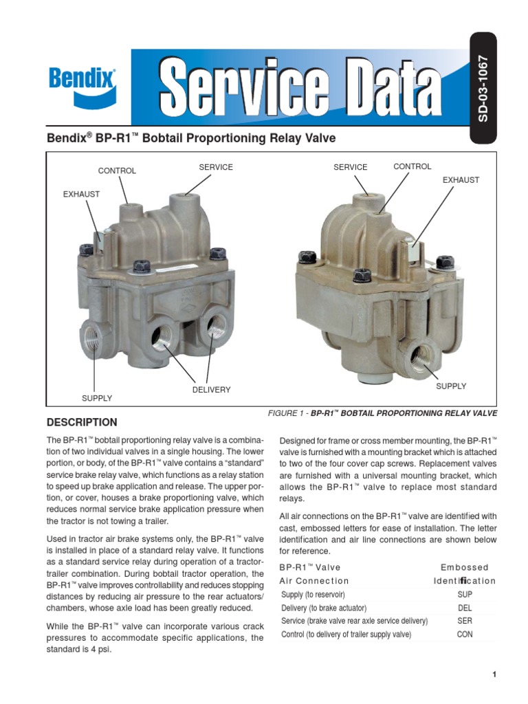 Bendix Valvula BPR1 | PDF | Valve | Piston