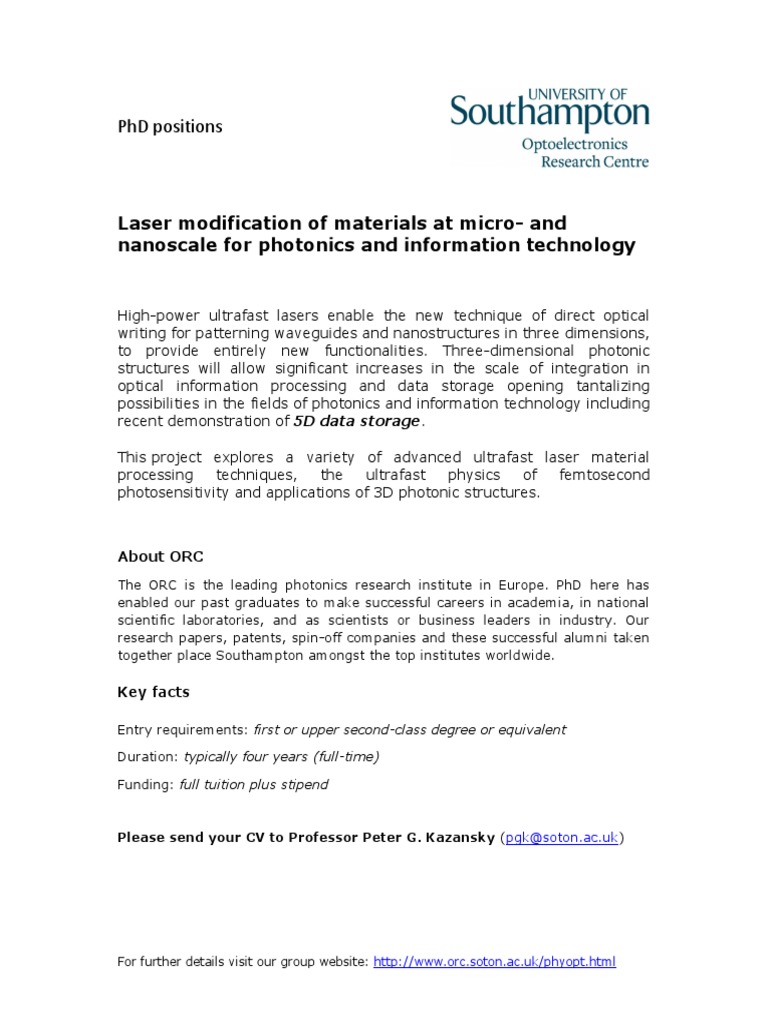 PHD Advert 2018 | PDF