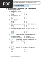 Soal Matematika Kelas 2 SD Bab 4 Pengkuran Waktu, Panjang Dan Berat Dan Kunci Jawaban | PDF