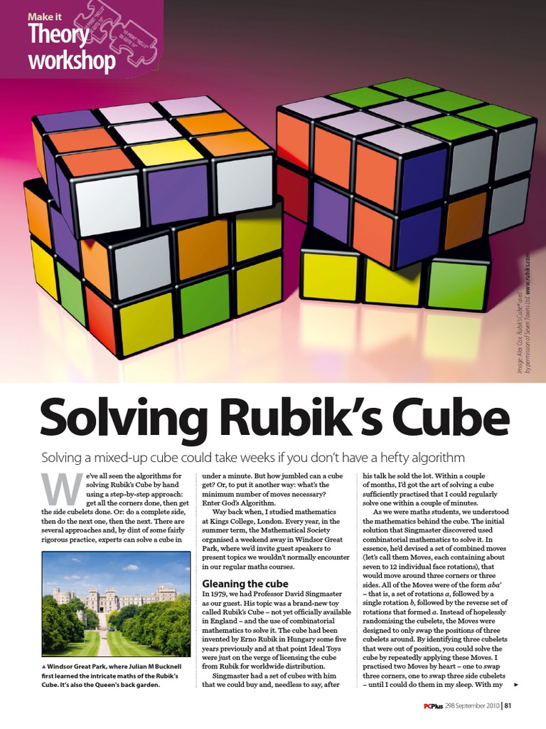 Theory Workshop: Solving Rubik's Cube | PDF | Recreational Mathematics ...