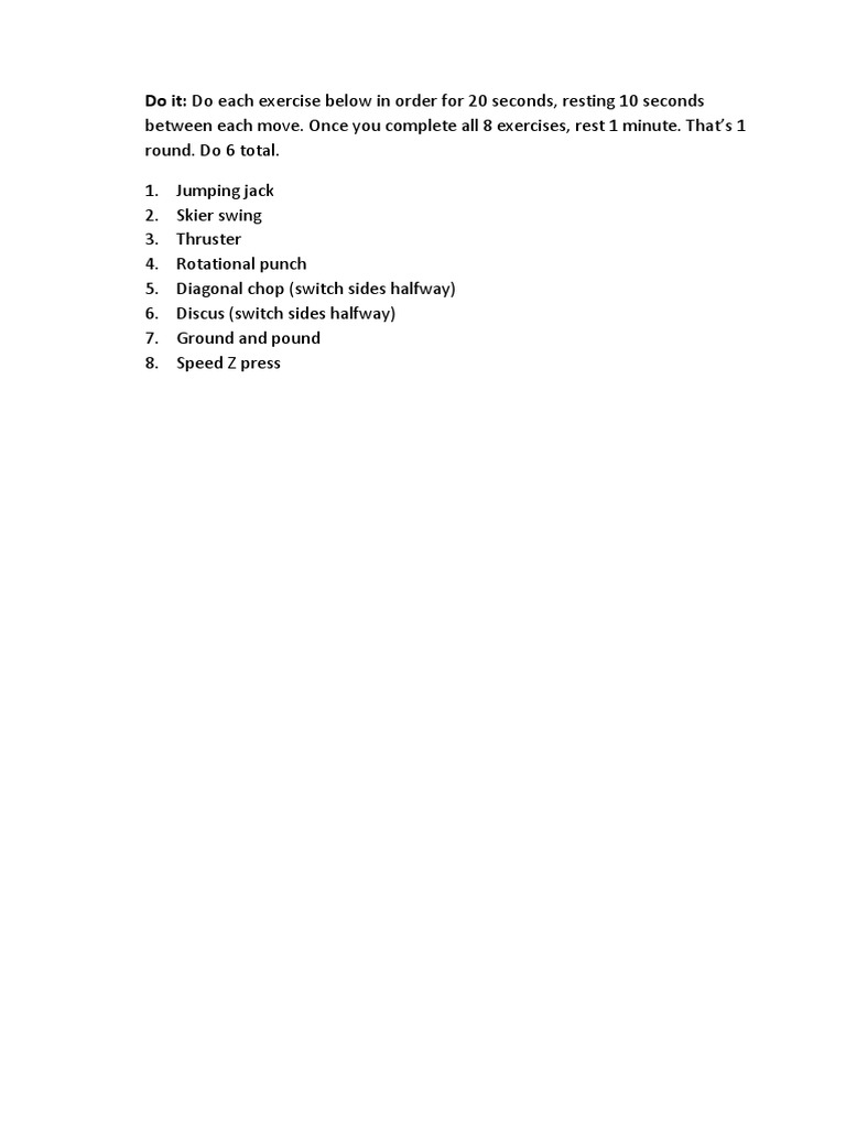 7 Exercitii Masa Musculara | PDF