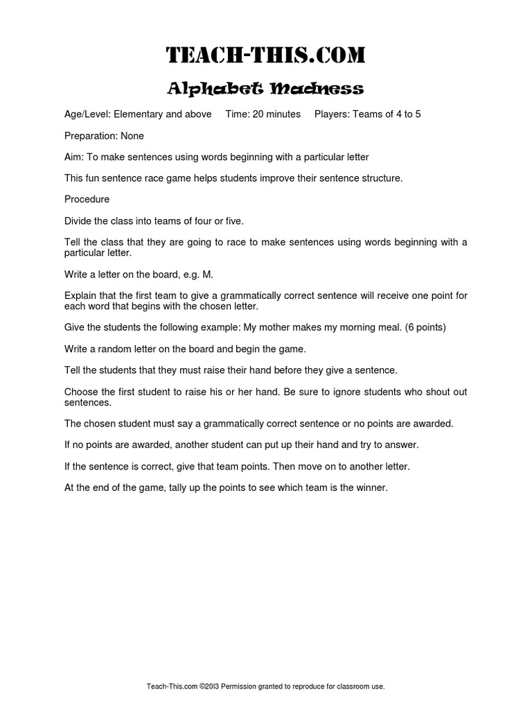 Alphabet Madness | PDF
