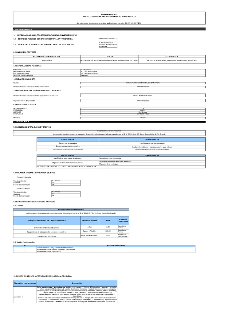 Ficha Técnica General Simplificada Ie N 22680 | Descargar gratis PDF | Mueble | Cocina