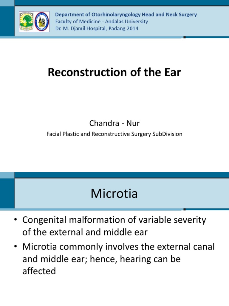 Reconstruction of The Ear | Download Free PDF | Ear | Medicine