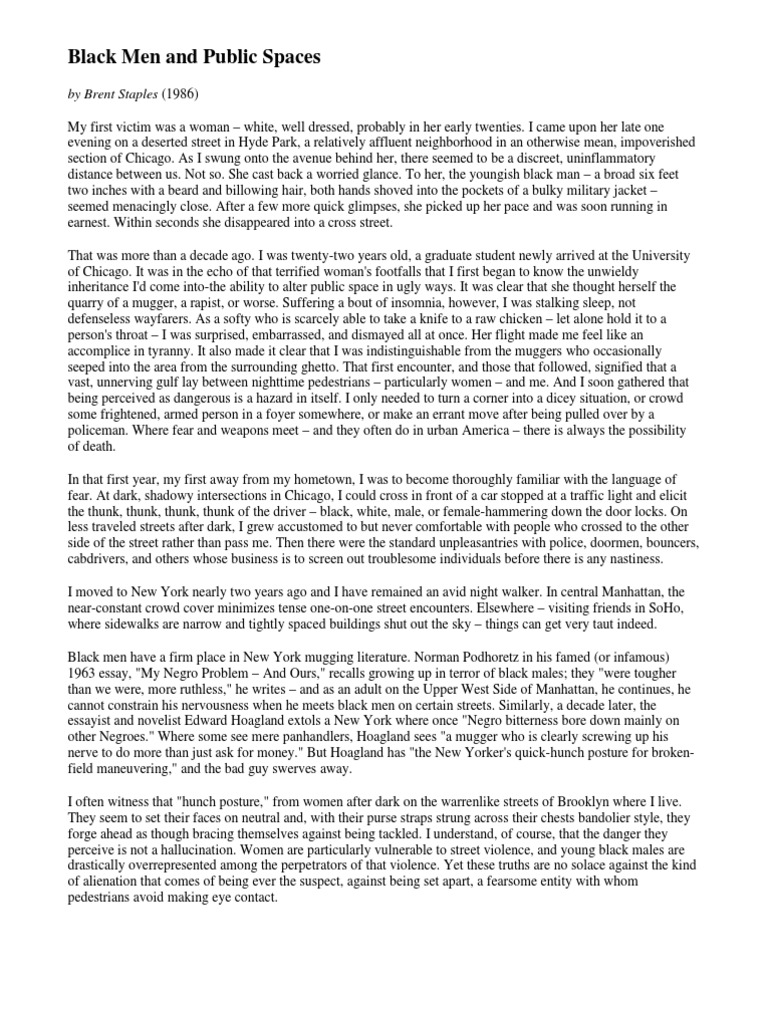 Black Men and Public Spaces | PDF