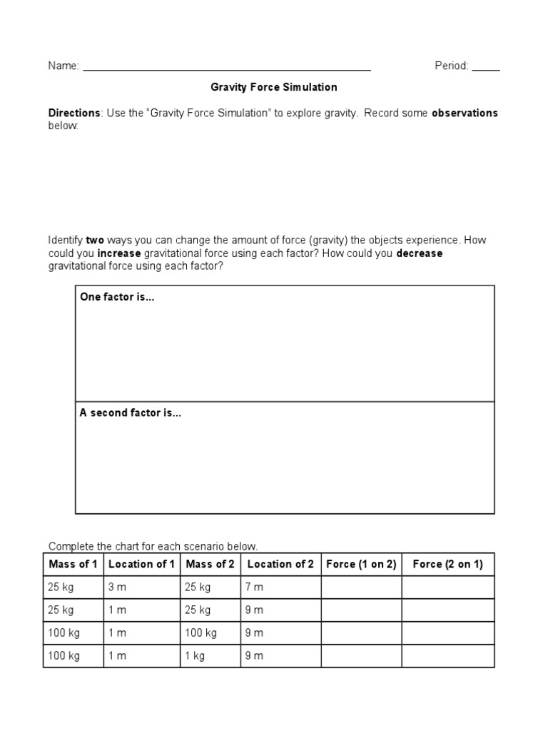 Phet Gravity Force Sim PDF | PDF | Philosophy