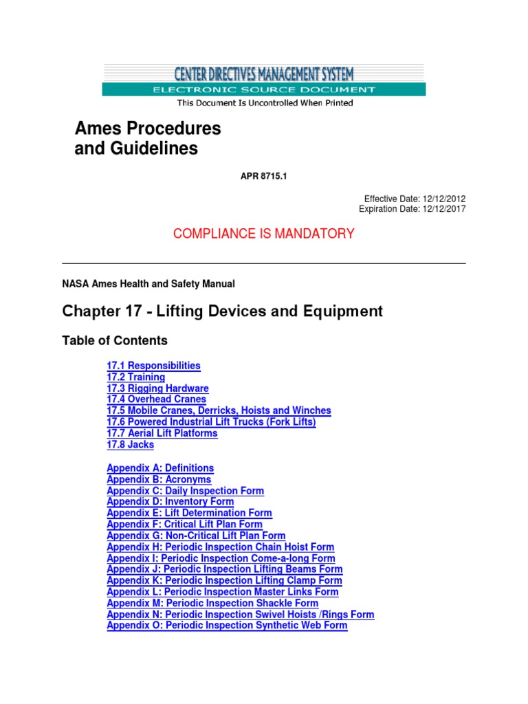 Ames Procedures | Download Free PDF | Forklift | Safety