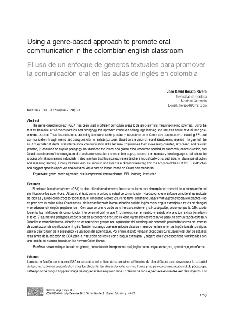 Genre Based Approach | PDF | Conversation | Learning