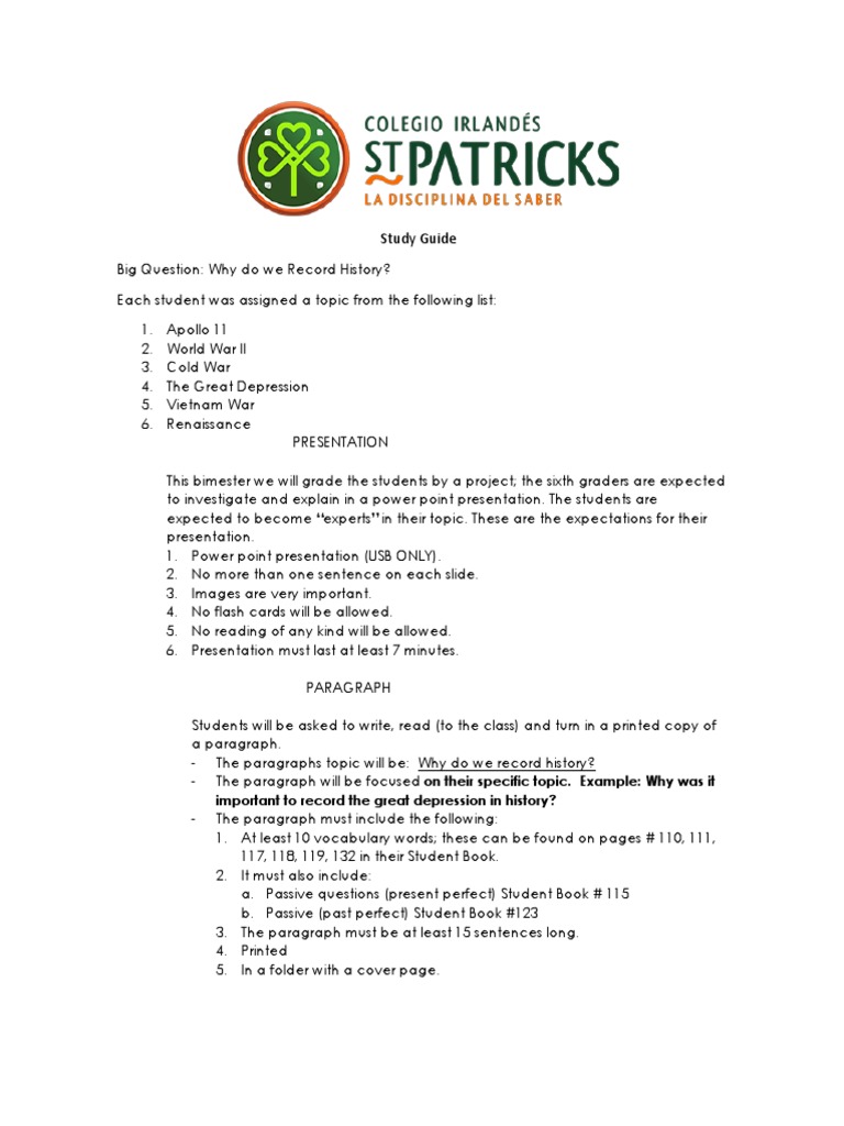 Study Guide: Important To Record The Great Depression in History? | PDF