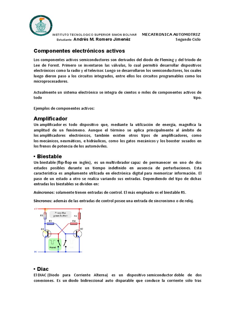 Elementos Activos Electronica | PDF | Diodo | Electrónica