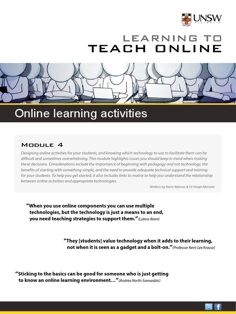 Online Learning Activities | Download Free PDF | Educational Technology ...