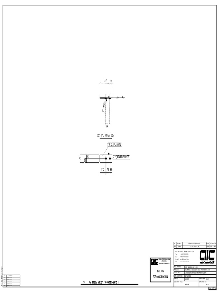 Tekla Structures Fabrication Drawings | PDF