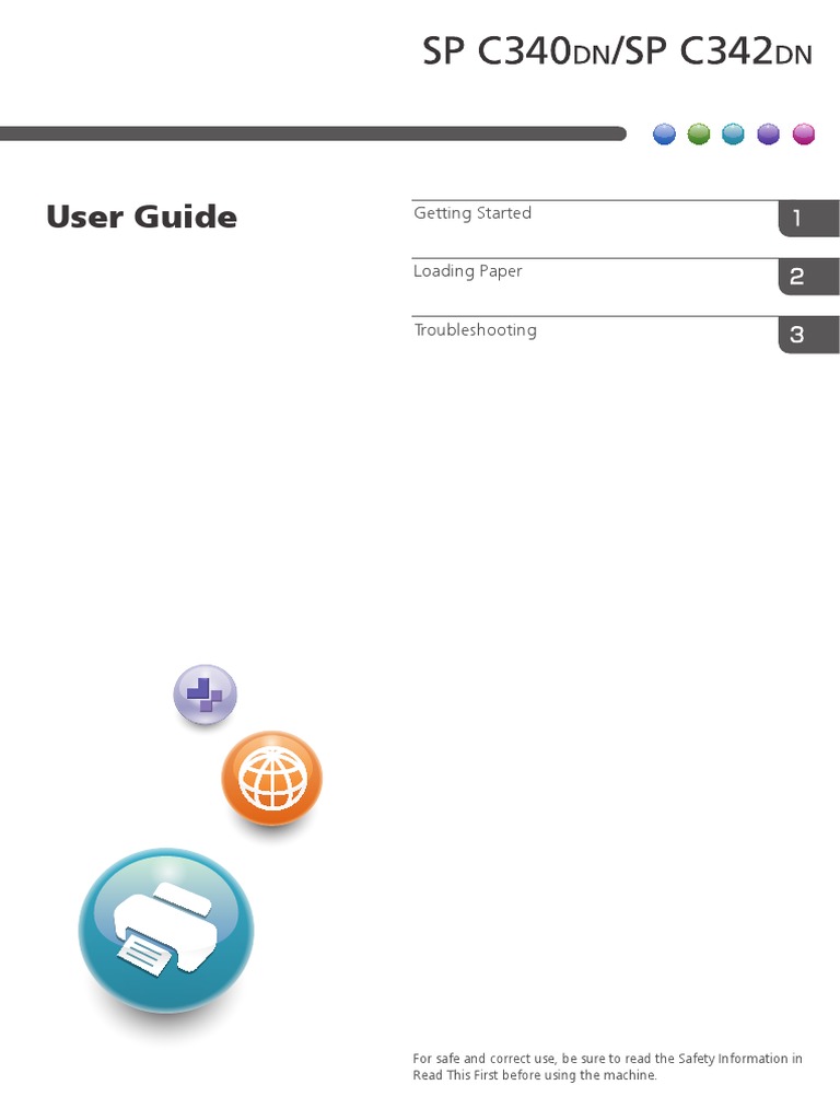 User Guide: Getting Started | PDF | Printer (Computing) | Icon (Computing)
