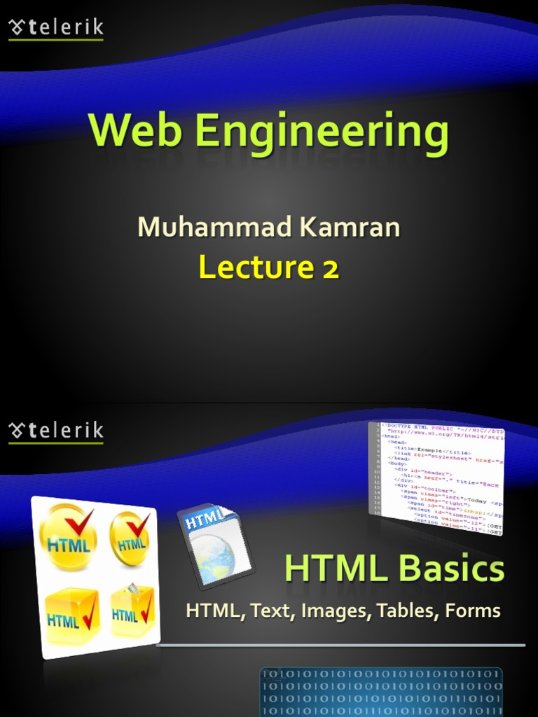 Web Engineering: Muhammad Kamran | PDF | Html | Html Element