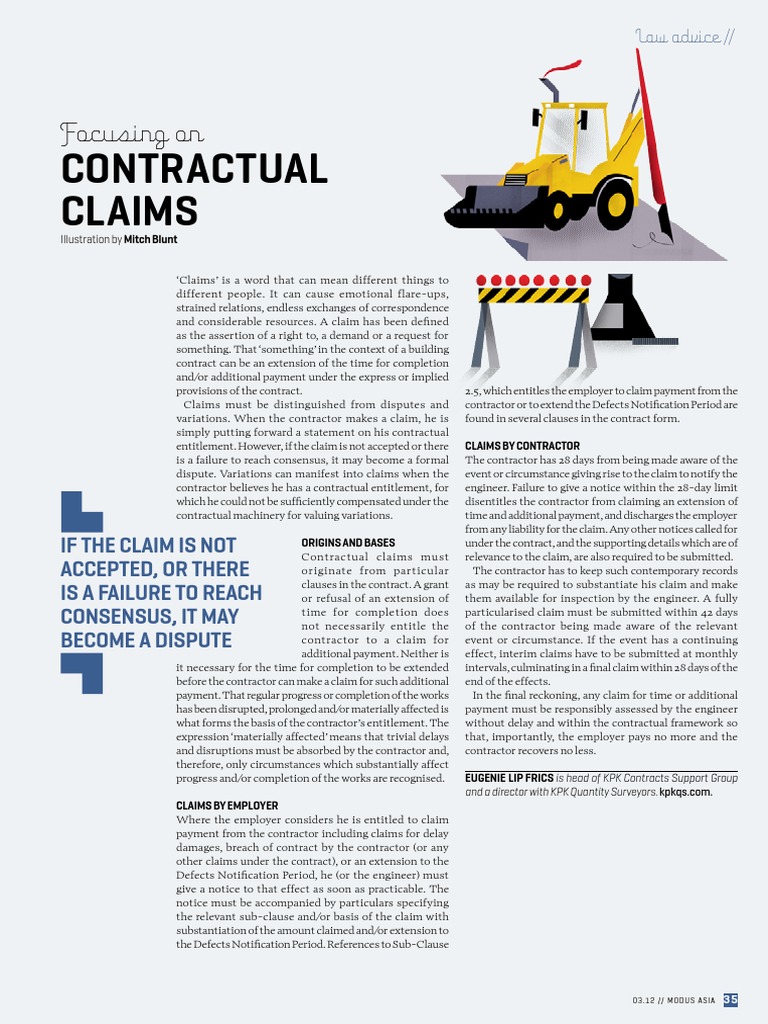Contractual Claims: Focusing On | PDF | Civil Law (Legal System ...