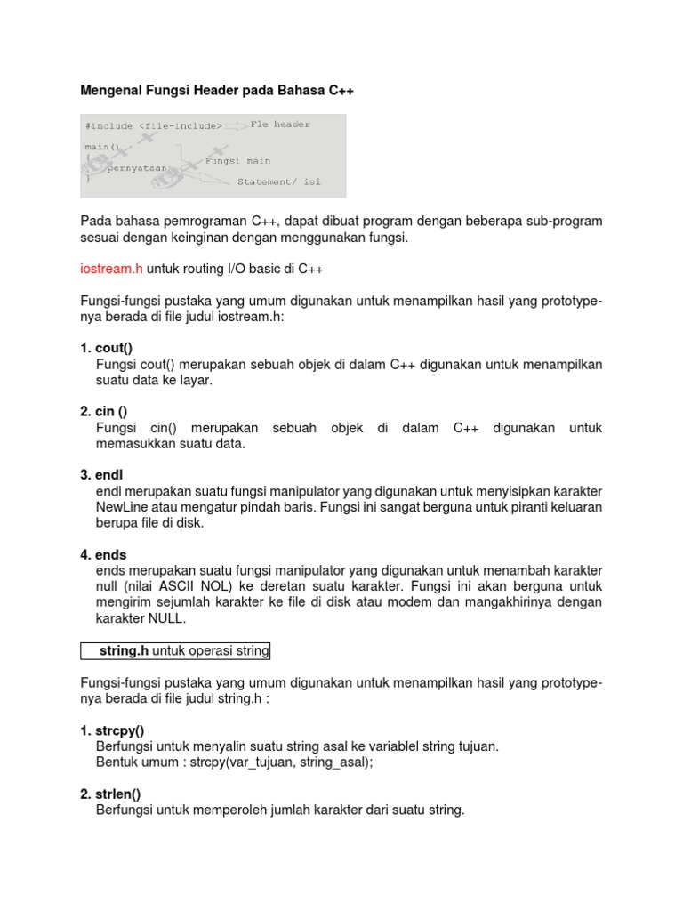 Fungsi Header | PDF | Komputer | Teknologi & Rekayasa