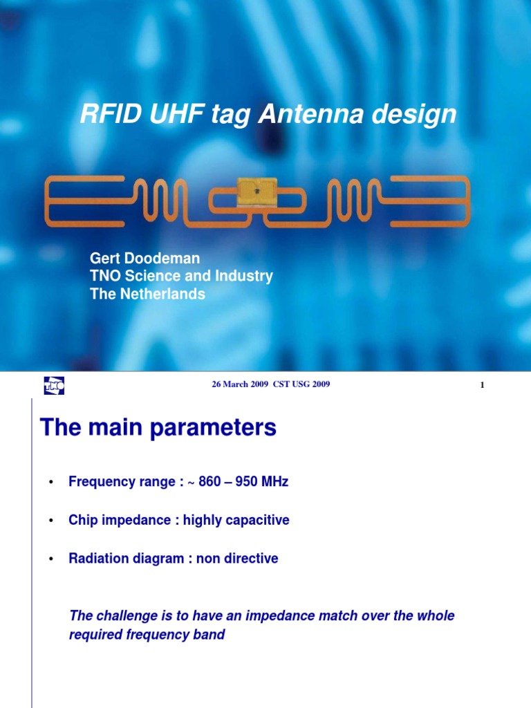 5 1 1 RFID UHF Tag Antenna Design PDF | PDF | Antenna (Radio ...