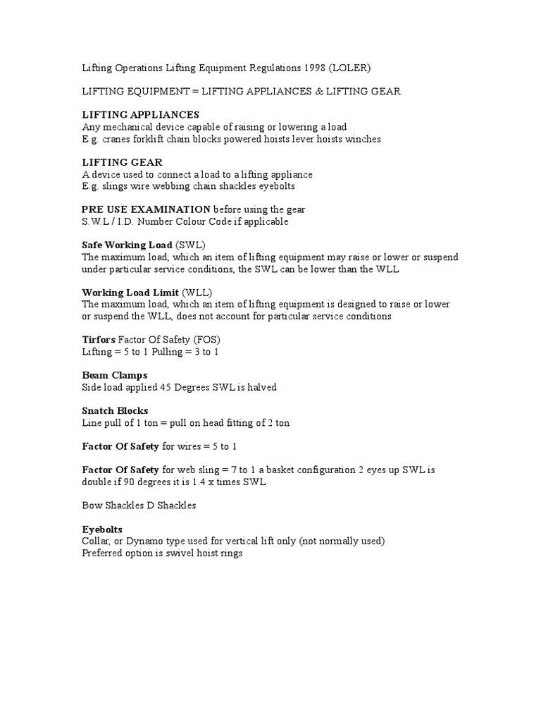 Loler Offshore Guide | PDF | Technology & Engineering