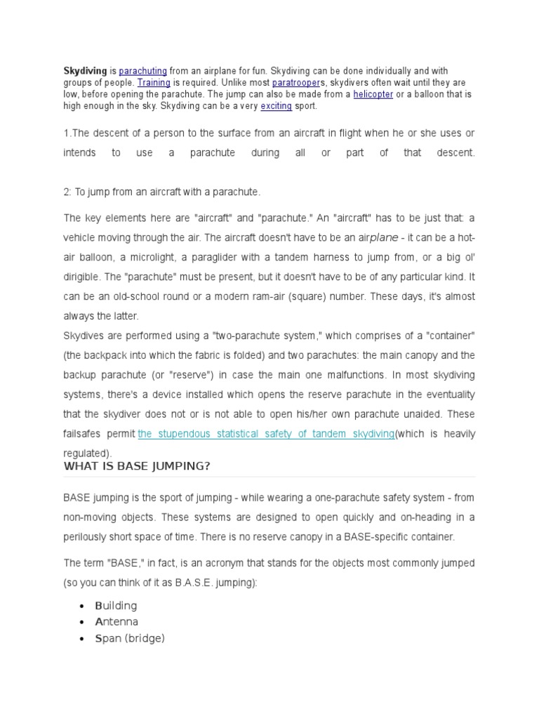 Parachuting Training Paratrooper Helicopter Exciting Skydiving Is