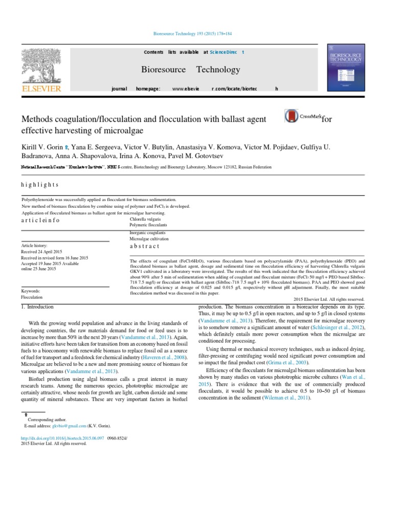 Bioresource Technology | PDF | Biomass | Physical Sciences