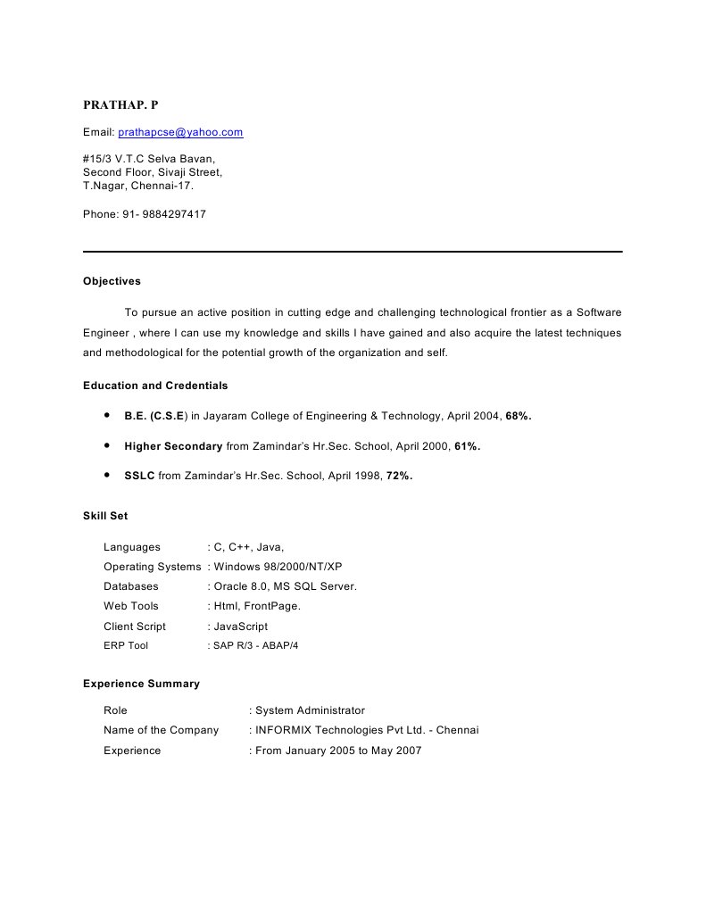 PRATHAP CV | PDF | Oracle Database | World Wide Web