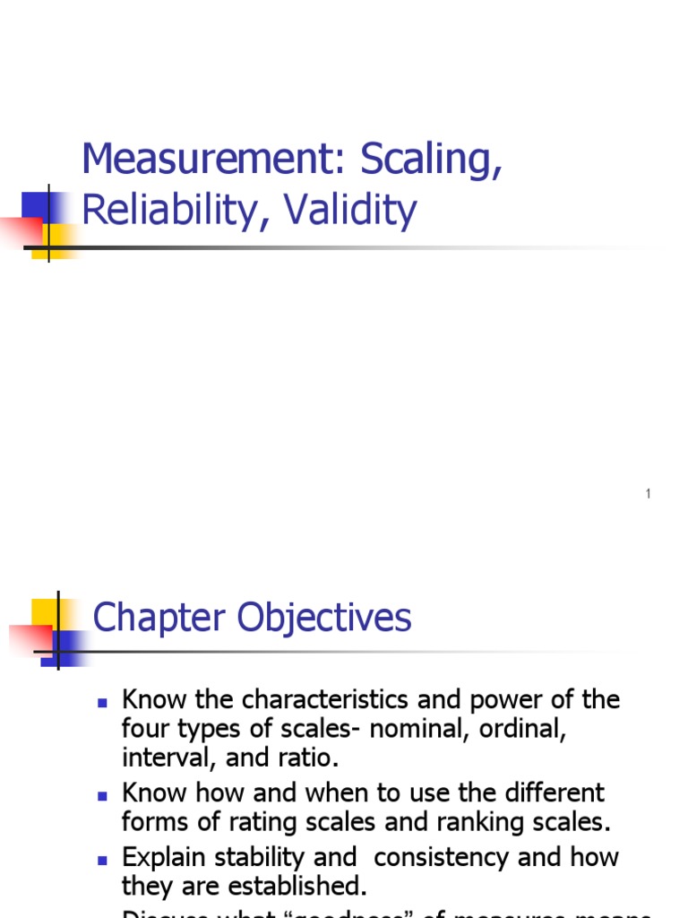 Measurement and Scaling | PDF | Validity (Statistics) | Level Of Measurement