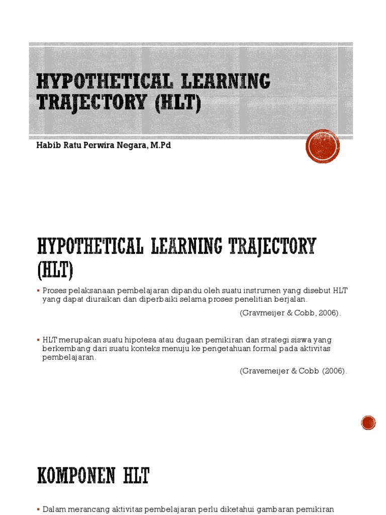 Hypothetical Learning Trajectory (HLT) | PDF