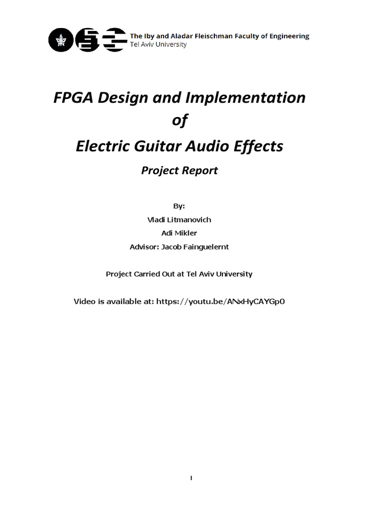 FPGA Design and Implementation of Electric Guitar Audio Effects - Project Report | PDF | Field ...