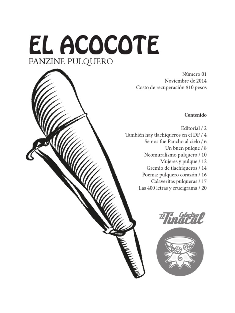 Fanzine Pulquero El Acocote No. 1 | PDF | Ciudad de México | Pinturas