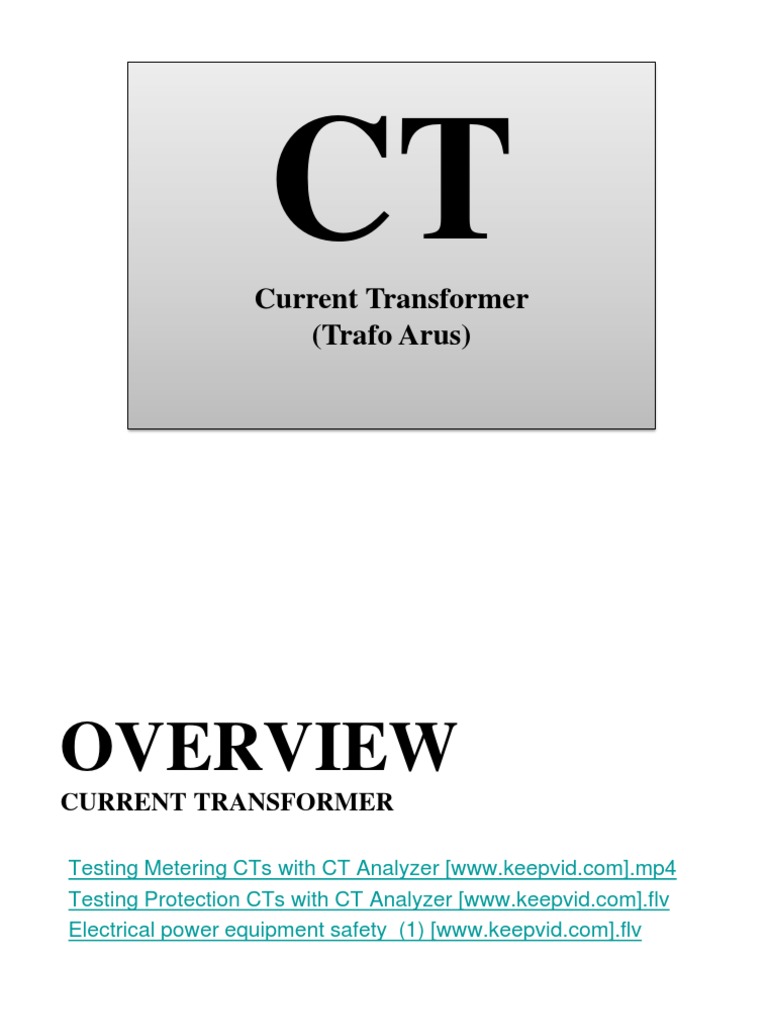 Panduan Lengkap Trafo Arus (CT) | PDF