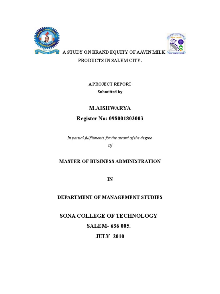 Aavin | PDF | Brand | Milk