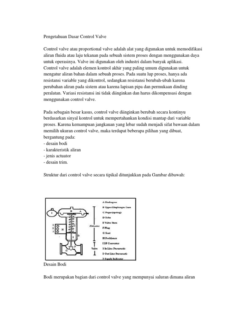 Memahami Cara Kerja Control Valve | PDF