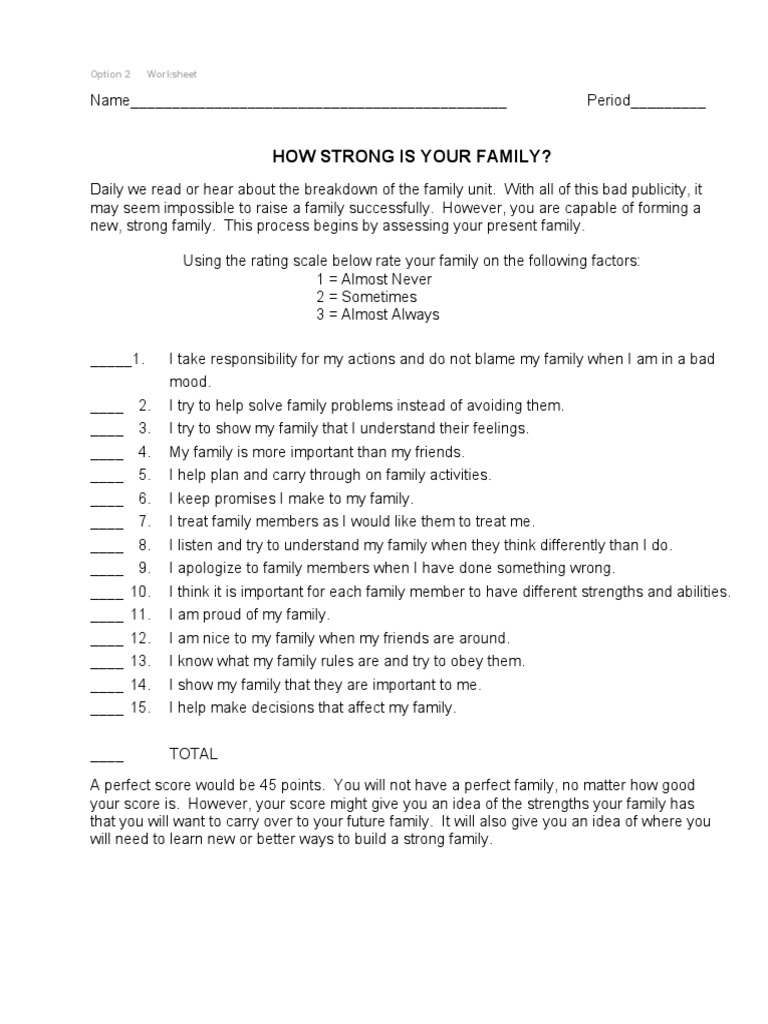 How Strong Worksheet | PDF