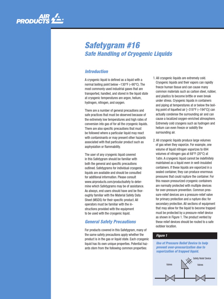 Safety Gram 16 | PDF | Cryogenics | Oxygen