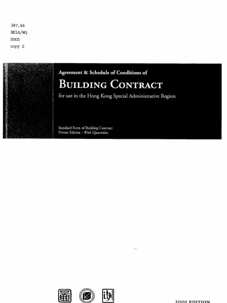 Standard Form of Contract 2005 - With Quantities | PDF