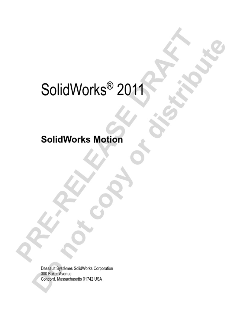 SolidWorks Motion Tutorials PDF | PDF | Computing And Information Technology | Business