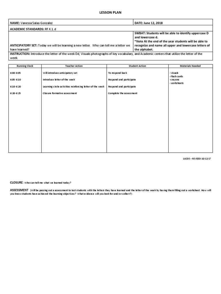 Sample Lesson Plan | PDF | Lesson Plan | Educational Psychology