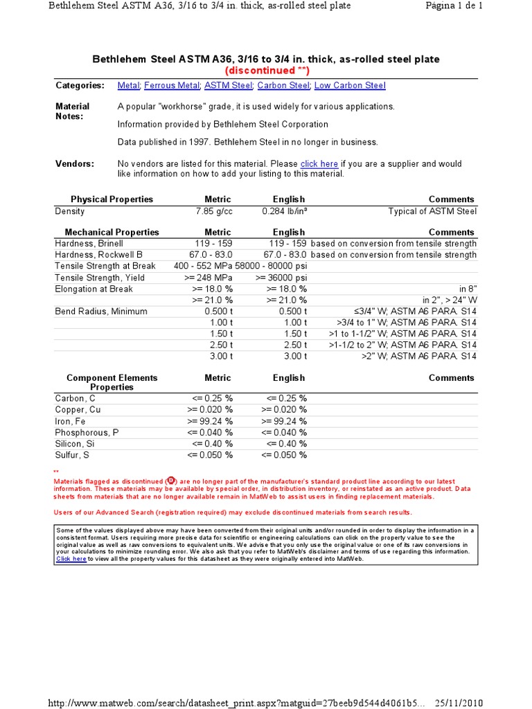 132710945-Astm-A36-Chapa-Grossa-Ate-19mm.pdf | Ultimate Tensile ...