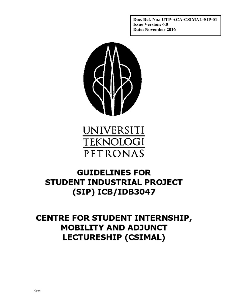 SIP Guidelines - Ver 06 | PDF | Academic Dishonesty | Engineering