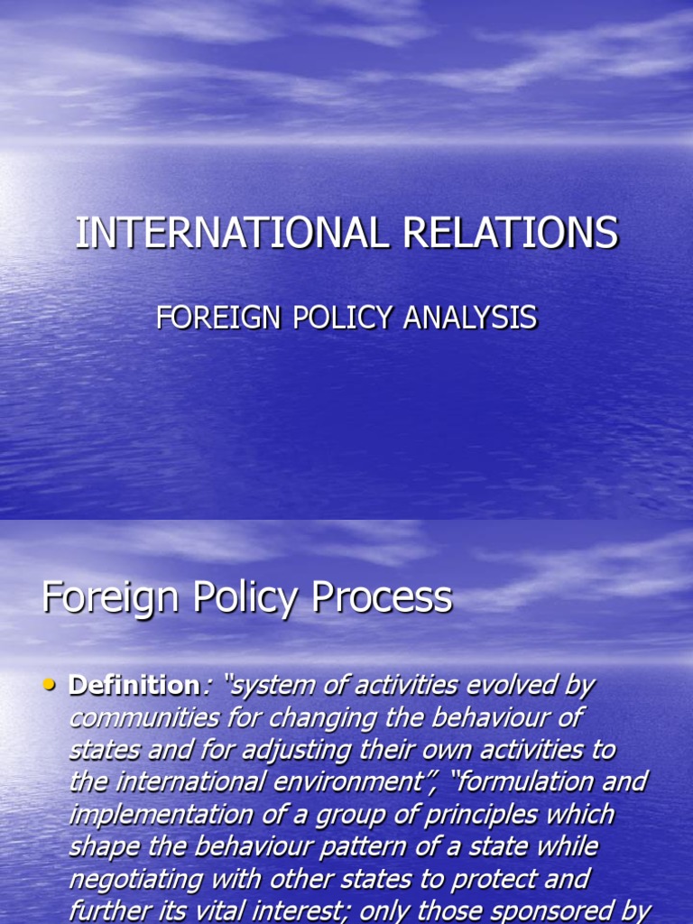 Foreign Policy Analysis | PDF | United Kingdom | Labour Party (Uk)