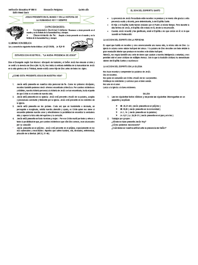 Jesus Presente en El Mundo y en La Historia de La Humanidad | PDF ...