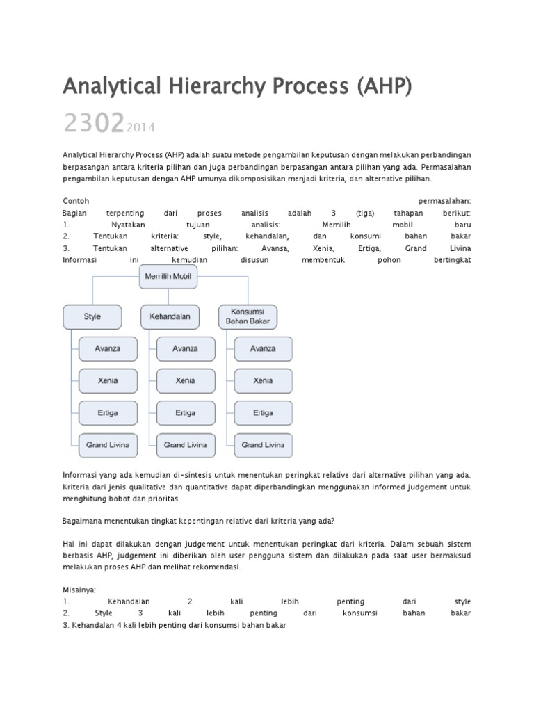Analytical Hierarchy Process | PDF