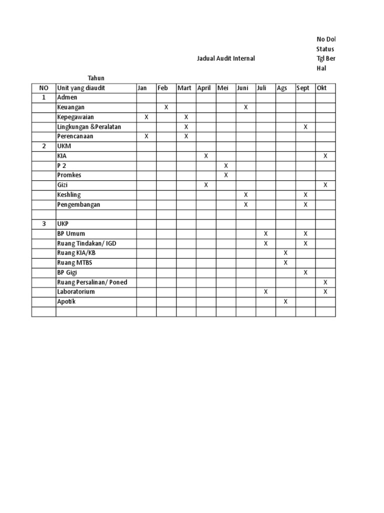 Contoh Audit Plan Dan Instrumen Audit | PDF